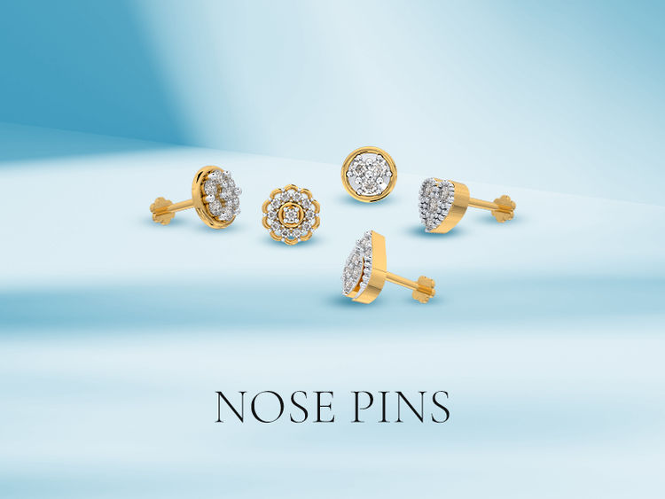 Buy Gold and Diamond Nose Pins Online in Singapore | Vairam